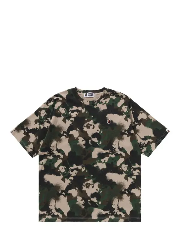 A BATHING APE Map Camo Ape Head One Point Relaxed Fit Tee - Green