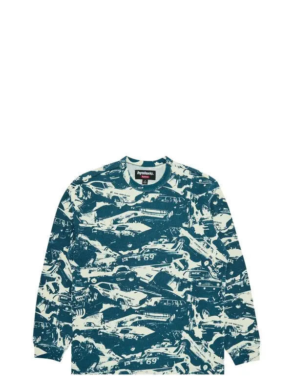 Supreme X Hysteric Glamour Cars Thermal Top - Teal