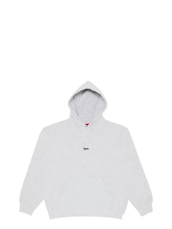 Supreme Micro Logo Hooded Sweatshirt - Grey