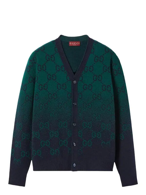 Gucci Jacquard Cardigan - Green
