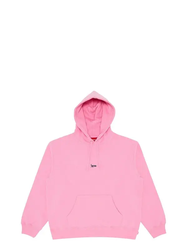 Supreme Micro Logo Hooded Sweatshirt - Pink