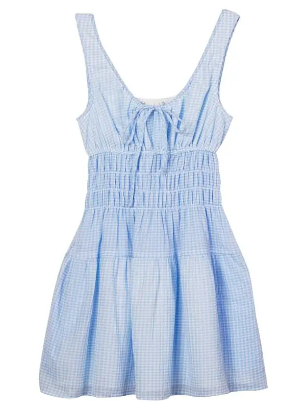 Ciao Lucia Gianluca Gingham Mini Dress - Sky