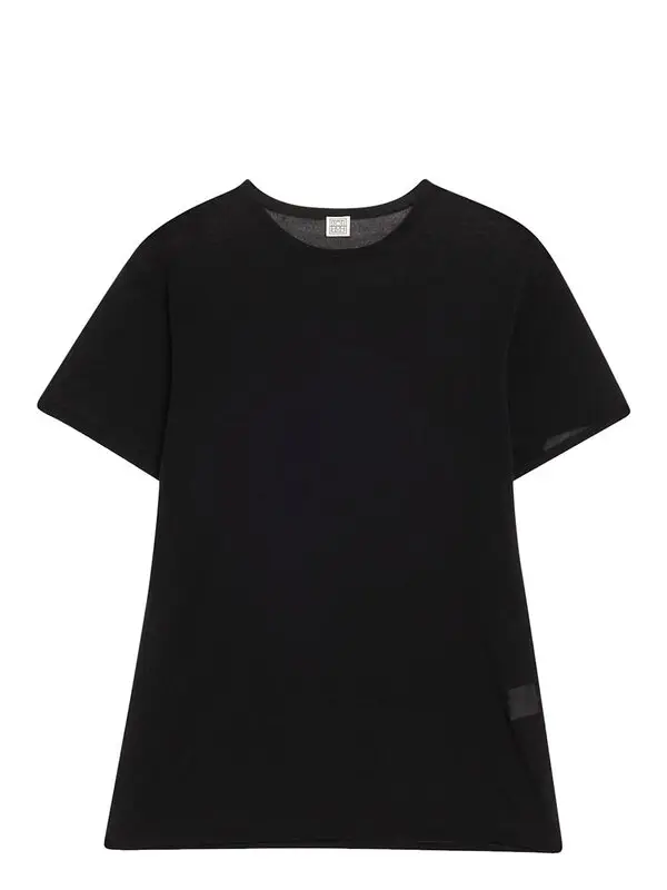 TOTEME Cashmere-blend Knit T-shirt - Black
