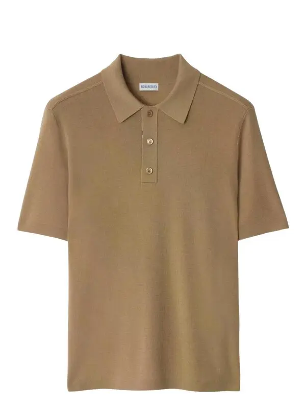 Burberry Knitted Polo Shirt - Brown
