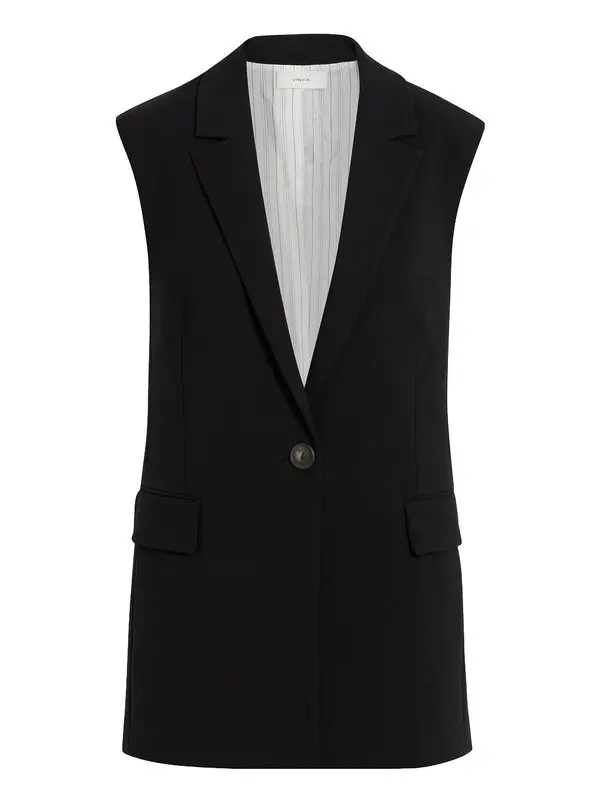 Vince Crepe Vest - Black
