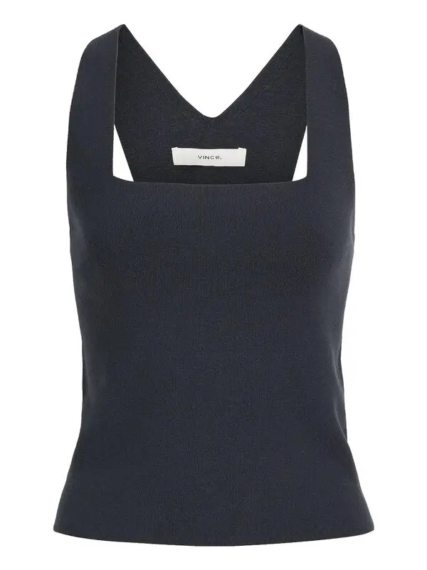 Vince Stretch-knit Tank - Charcoal