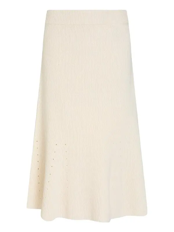 JOSEPH Ribbed Linen-blend Skirt - Ivory