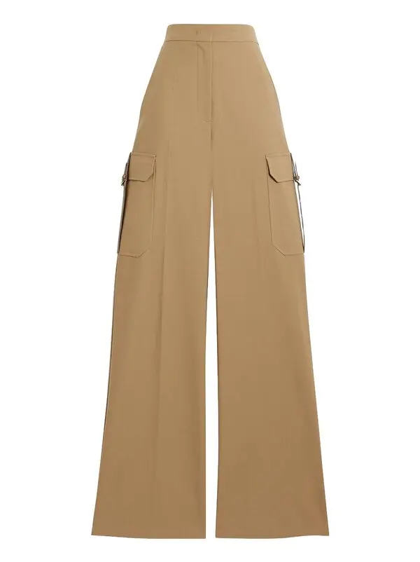 Max Mara Edda Wide-leg Cargo Pants - Sand