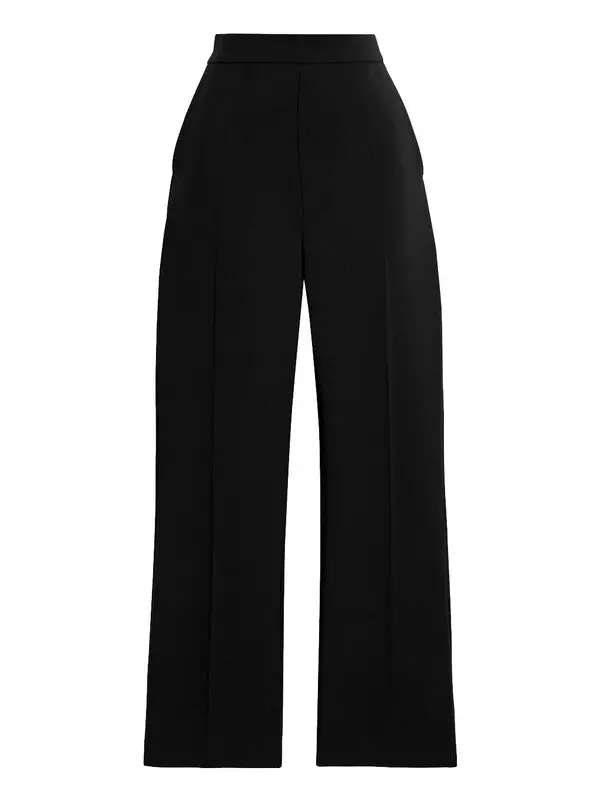 Max Mara Nepeta Grain De Poudre Wool-blend Kick-flare Pants - Black