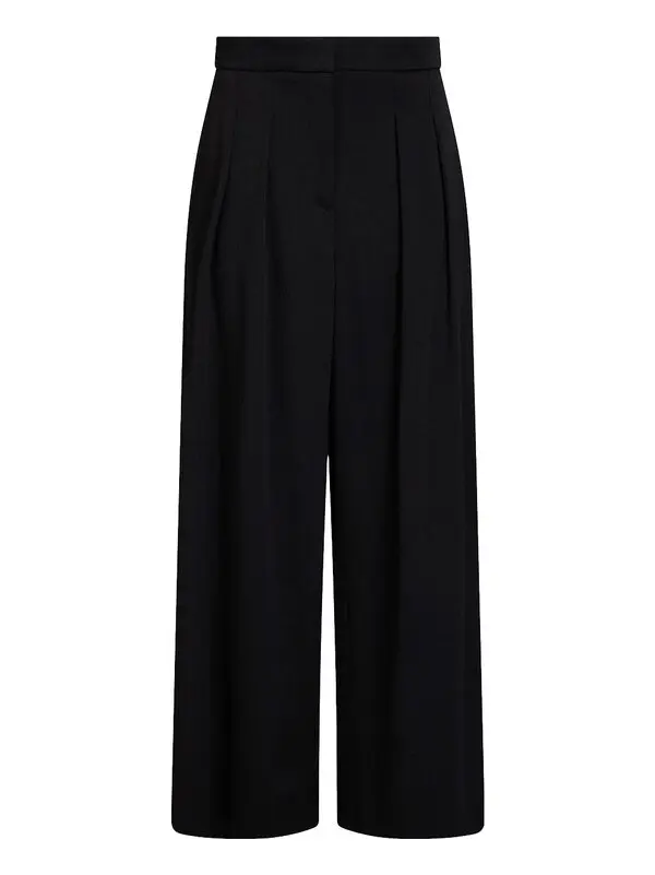JOSEPH Talma Satin-crepe Wide-leg Pants - Black