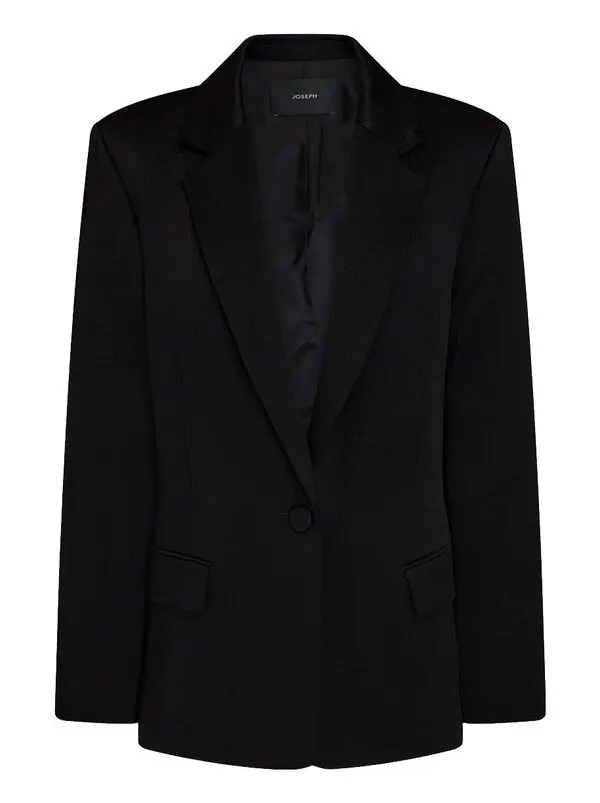 JOSEPH Joaquim Satin-crepe Blazer - Black