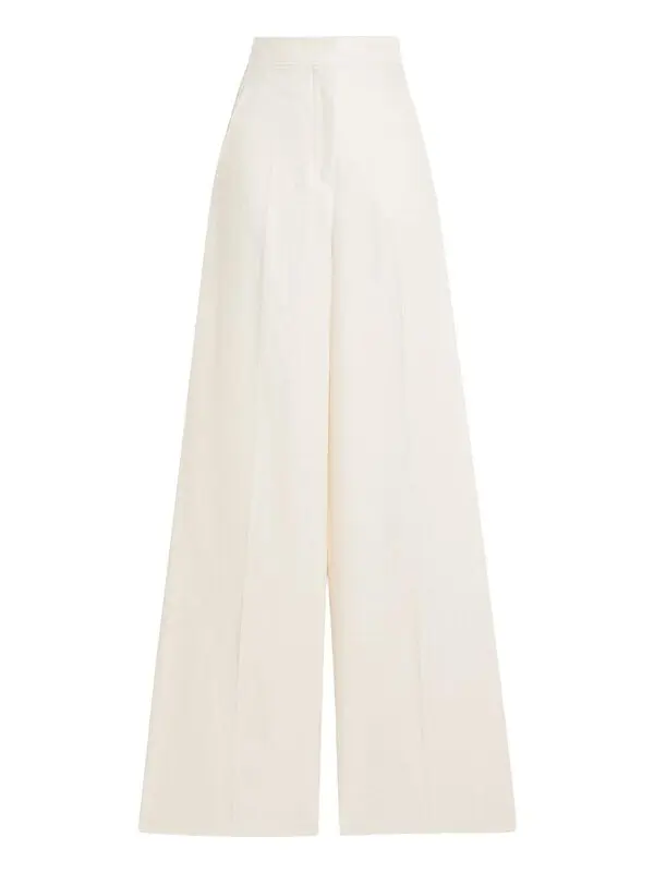 Max Mara Hangar Linen-twill Wide-leg Pants - Ecru