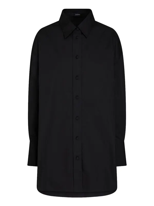 JOSEPH Berton Cotton-poplin Shirt - Black