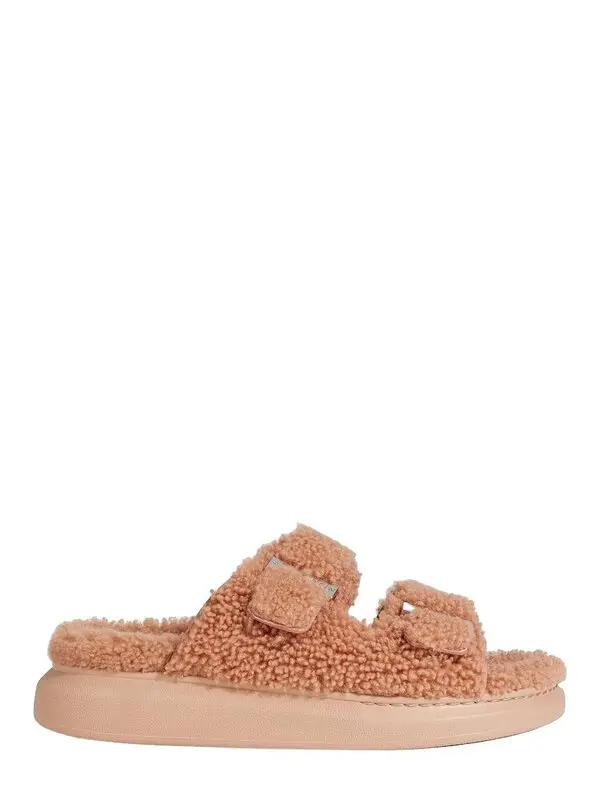 Alexander McQueen Shearling Sandals - Antique Rose