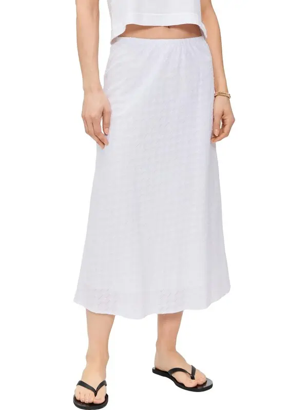 Lna Waialea Eyelet Skirt - White