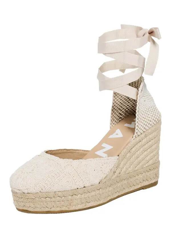 Manebí Wedge Crochet Espadrilles - Natural