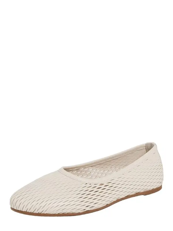 Beek Swiftlet Perforated Leather Flats - Vanilla