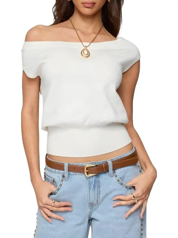 EDIKTED One-shoulder Top - White