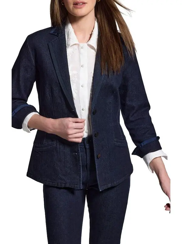 NIC+ZOE Ribbon Trim Blazer - Night