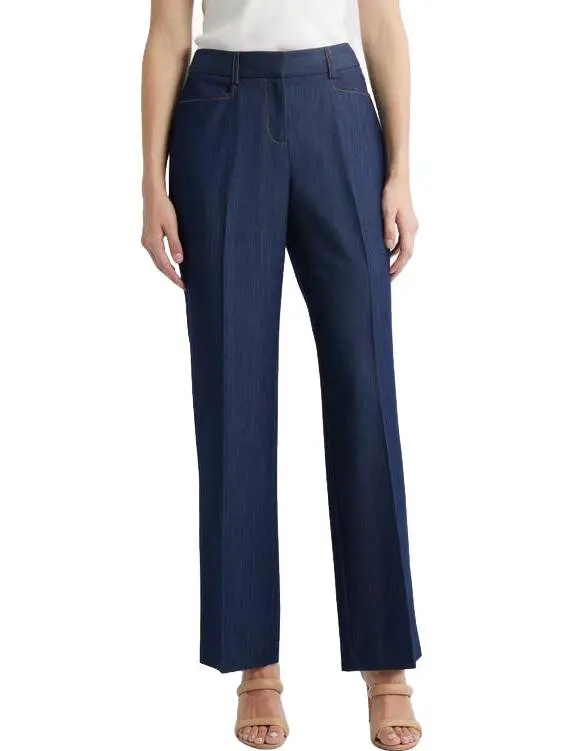 TAHARI ASL Straight Leg Trouser Jeans - Denim