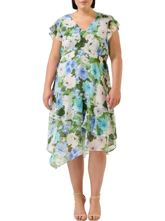 ESTELLE Floral A-line Dress - Print