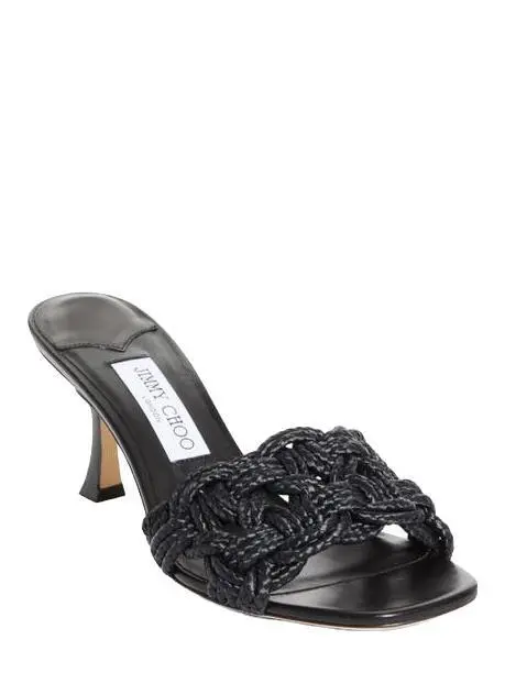 JIMMY CHOO Chara Sandal - Black/ Black