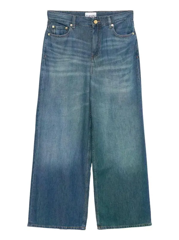 GANNI Wide-leg Jeans - Blue