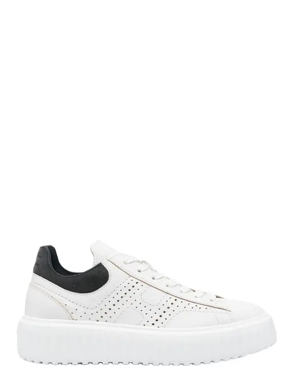 Hogan H-stripes Leather Sneakers - White