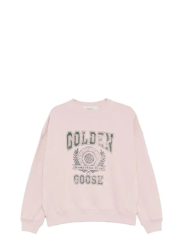 Golden Goose Logo Organic Cotton Sweatshirt - Pink