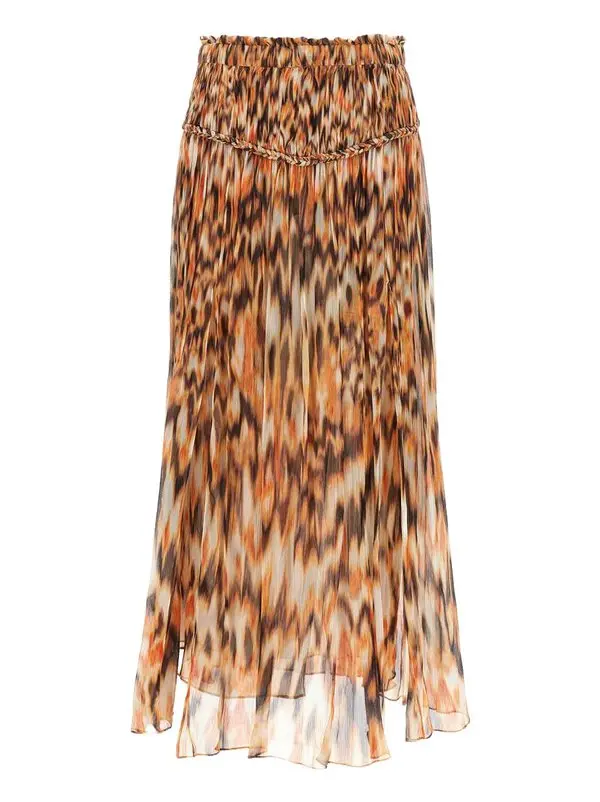 Isabel Marant Rolande Silk Skirt - Orange