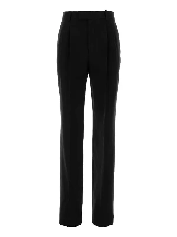 Saint Laurent Wool Trousers - Black