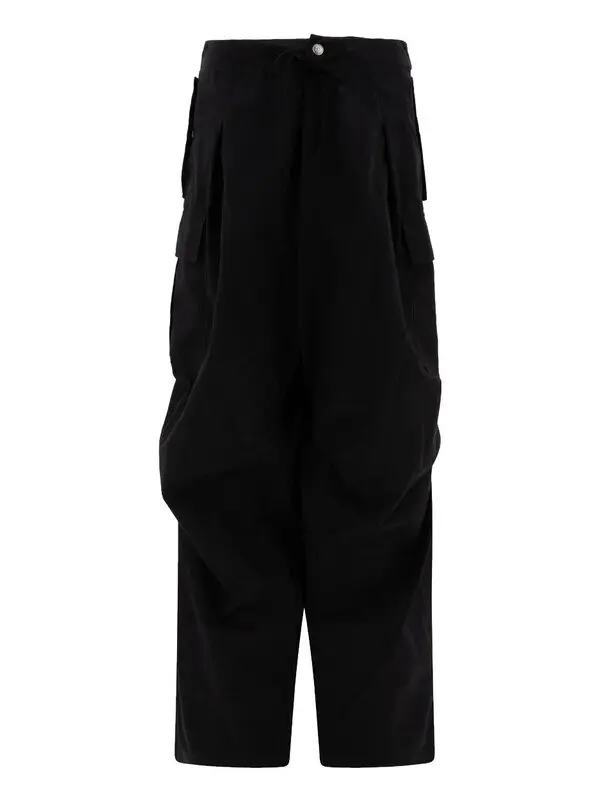 Alexander McQueen Pleated Cargo Trousers - Black