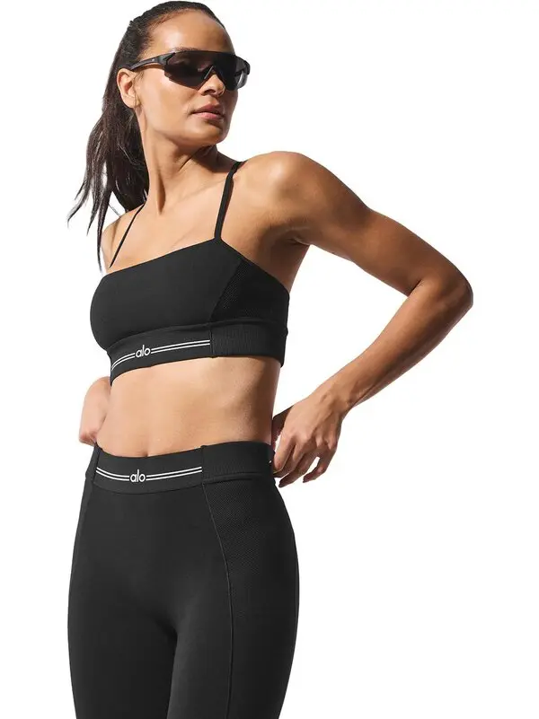 Alo Yoga Soft Relay Bra - Black/white