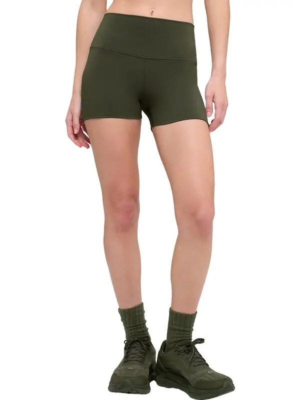 Alo Yoga 3" Softsculpt High-waist Precision Short - Green Olive