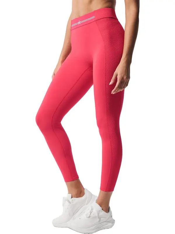 Alo Yoga Alosoft High-waist 7/8 Relay Legging - Candy Red/white