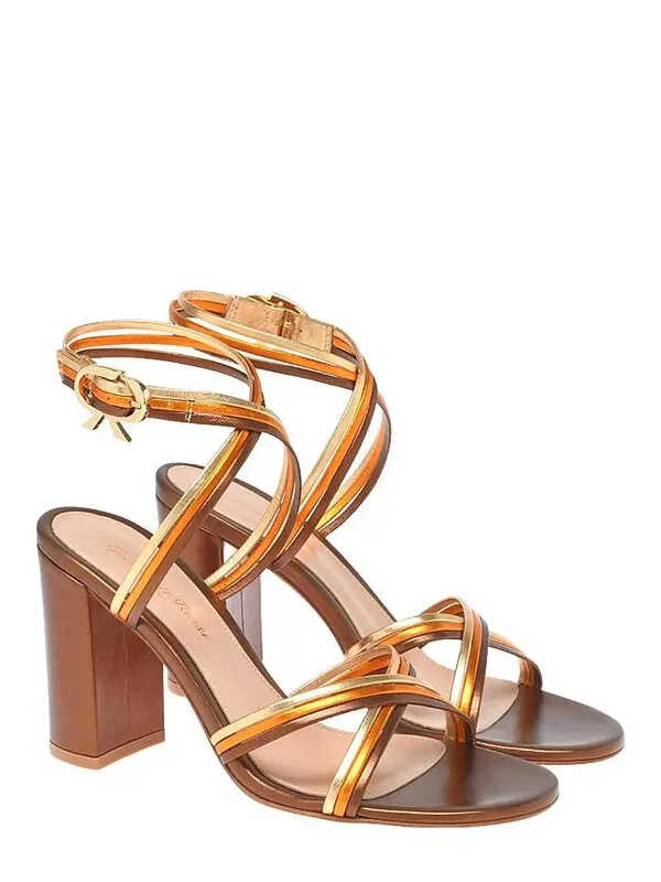 GIANVITO ROSSI Calissa Sandals - Brown Nappa Leather
