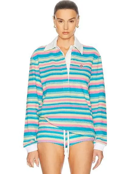 Casablanca Towel Polo Top - Multi