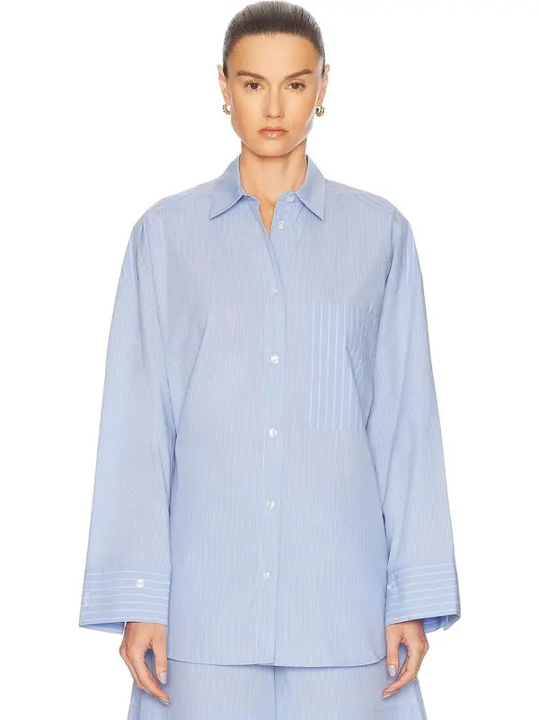 BY MALENE BIRGER Derris Top - Blue Iris Stripe