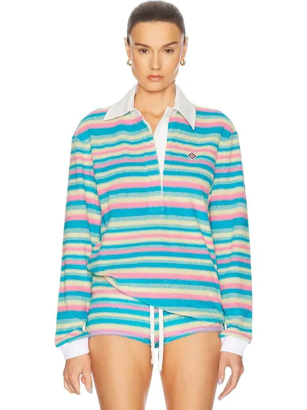 Casablanca Towel Polo Top - Multi