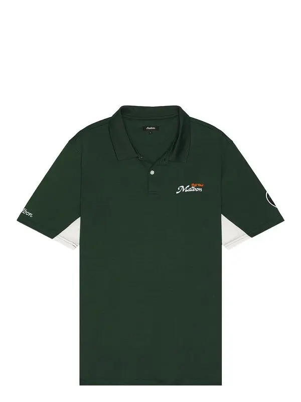 MALBON X Revolve Par-tee Polo In Green - Evergreen & White