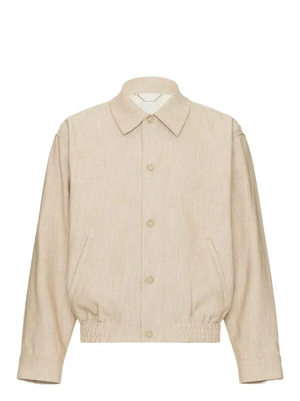 Simkhai Archibald Blouson Shirt Jacket - Natural Linen