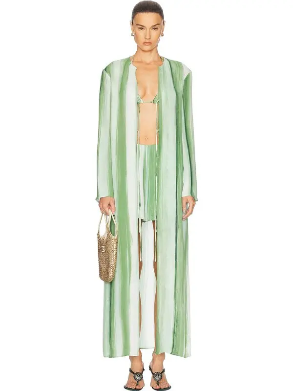 Cult Gaia Mendel Duster - Calla Lily Painted Stripe