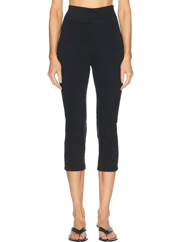FRAME Jetset City Capri Pant - Sheen Noir