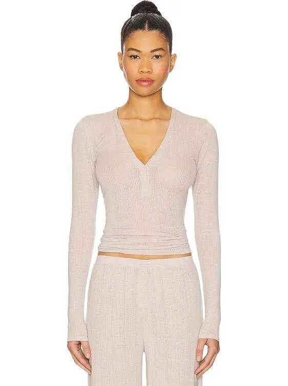NEGATIVE UNDERWEAR Whipped Henley - Beige