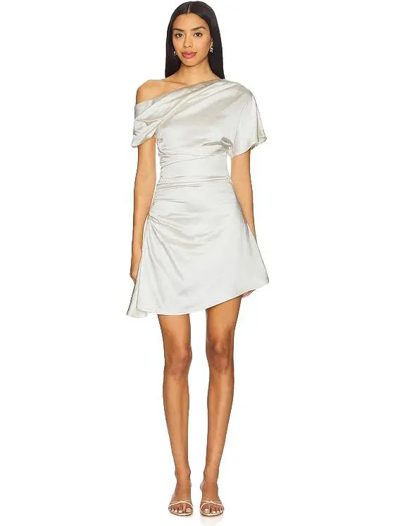 ELLIATT Mini Dress With Asymmetrical Hem - Ivory