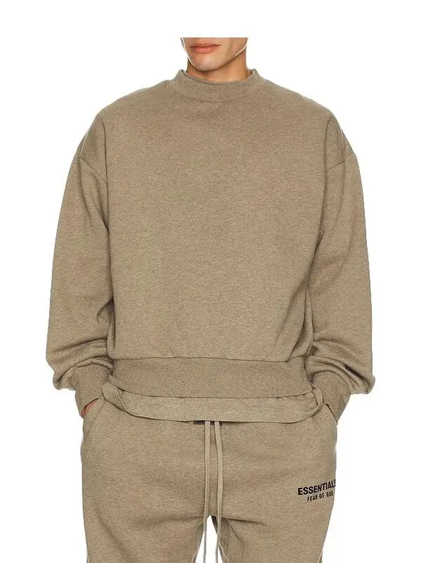 Fear Of God Classic Fit Fleece Crew Neck Sweatshirt - Neutral