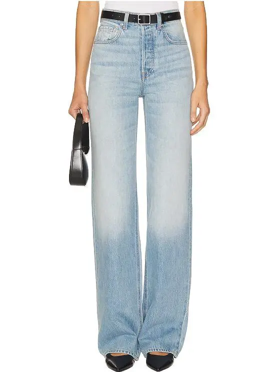 GRLFRND Brooklyn High Rise Straight Jeans - Blue