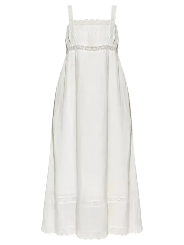 Posse Lace-detailing Midi Dress - White