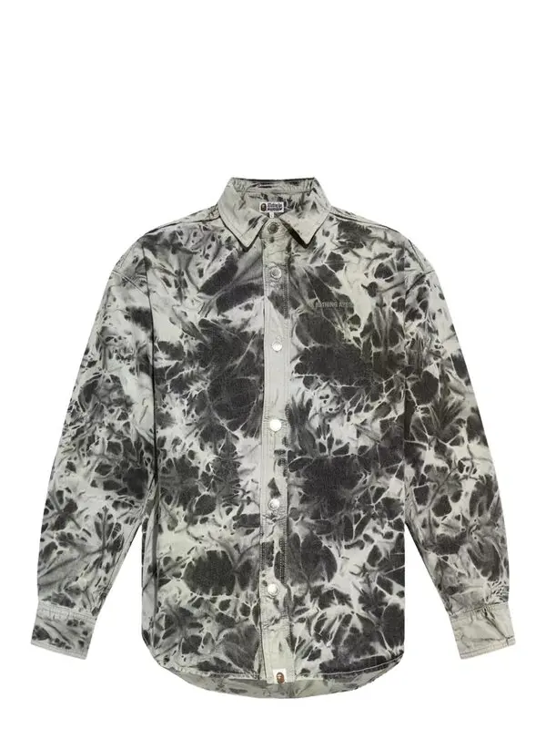 A BATHING APE Tie-dye Long-sleeve Shirt - Grey