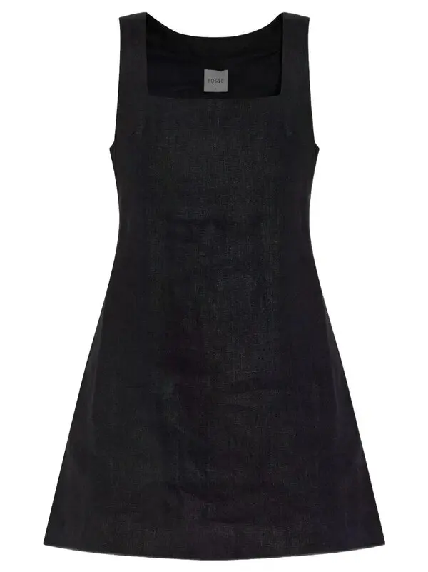 Posse Linen Mini Dress - Black